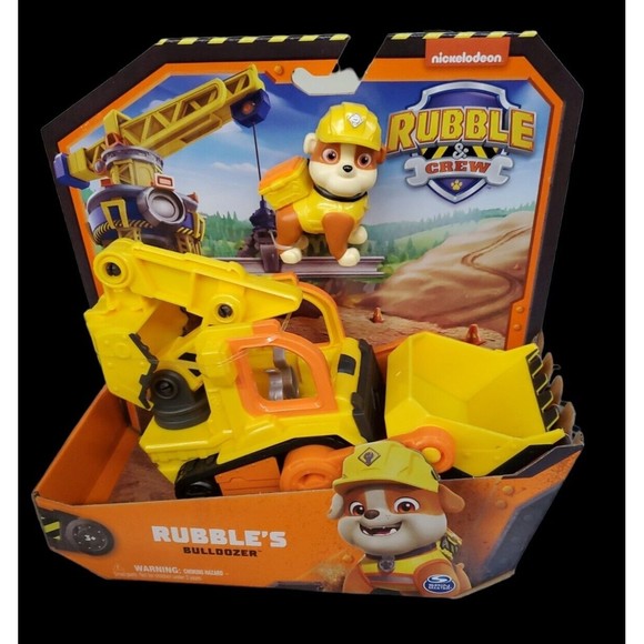 Toys | Paw Patrol Rubble Crew Rubbles Bulldozer Figure Vehicle New 223 ...